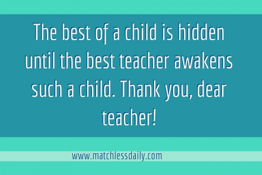 100 Heartwarming Sweet Messages for Teachers from Students and Parents ...